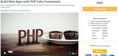 Eduonix Build Web Apps With Php Cake Framework Giveaways Nsane Forums