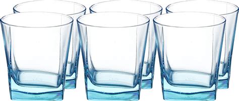 Pasabahce Carre Old Fashioned Glass Blue 205ml Ettc