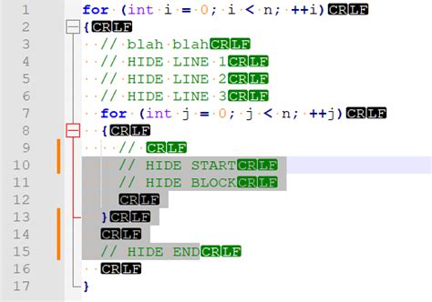 hidden lines doesn t work with code folding · issue 13682 · notepad