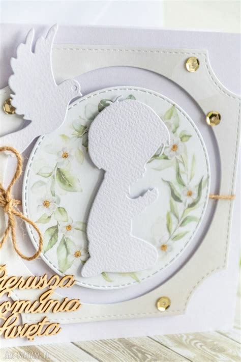 kartka pierwsza komunia święta chłopczyk ღ art Madam pl