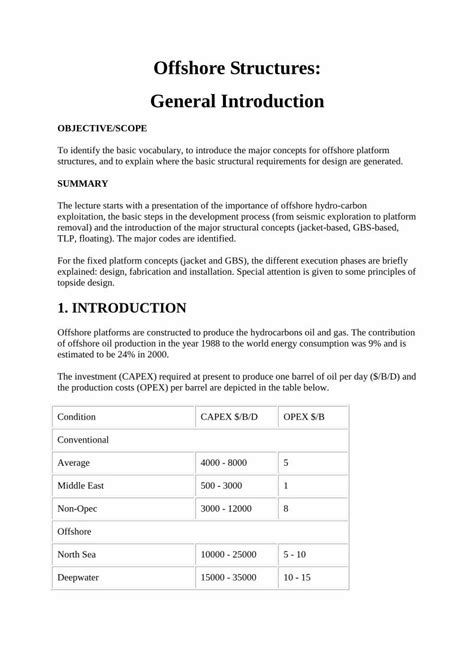 PDF Offshore Structures General Introduction DOKUMEN TIPS