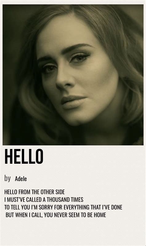 Pin On Songs Adele Songs Adele Music Adele Hello Lyrics