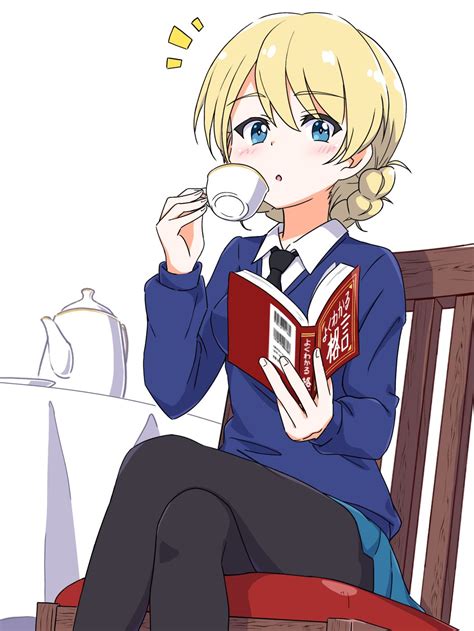 Safebooru 1girl Black Necktie Blonde Hair Blue Eyes Blue Shirt Blue