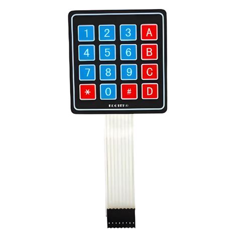 4×4 matrix 12 keys membrane switch keypad