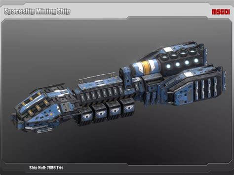 Spaceship Mining Ship Harvester 3d Space Unity Asset Store