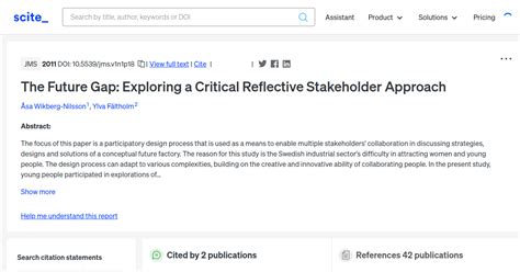 The Future Gap Exploring A Critical Reflective Stakeholder Approach