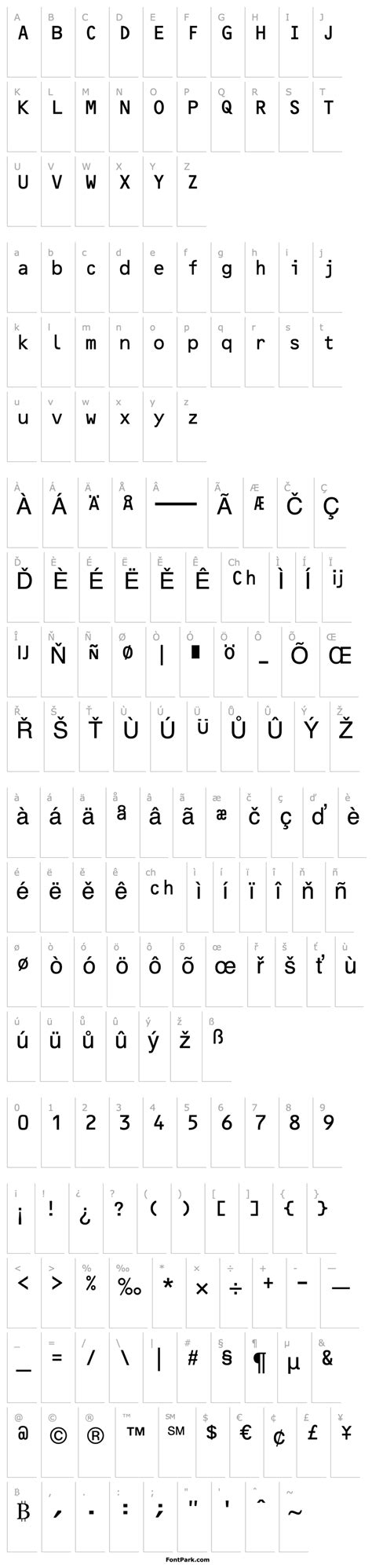 Ocr B 10 Bt Font