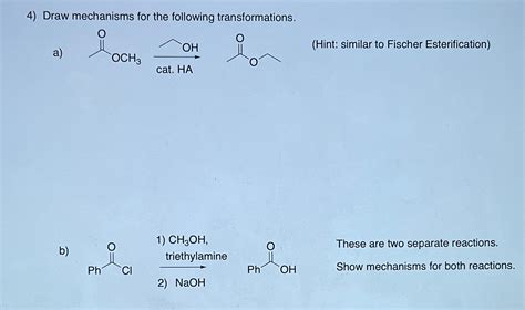 Solved Draw mechanisms for the following transformations. | Chegg.com