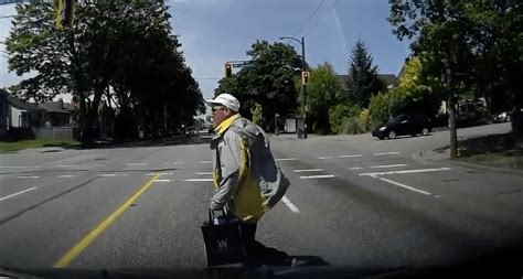 Dashcam Shows Close Encounter Between Vehicle And Pedestrian Video News