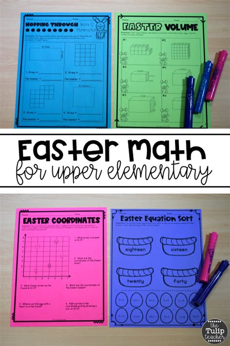 Easter Activities For Upper Elementary Math Reading Language Arts