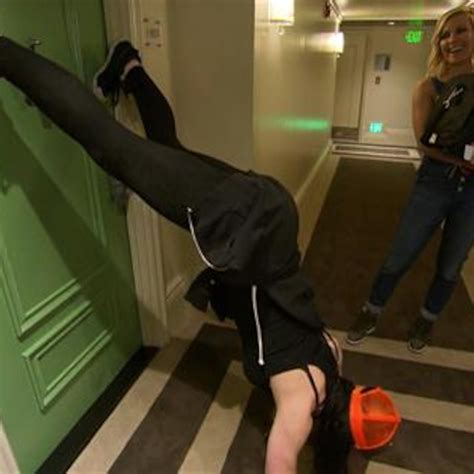 Paige Twerks Upside Down On A Hotel Door
