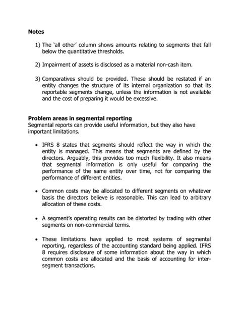 Ifrs Segment Reporting 1 Pdf
