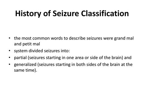 2017 Revised Ilea Classification Of Seizures Pptx