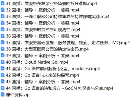 Go高级工程师实战营 完结 fendou8