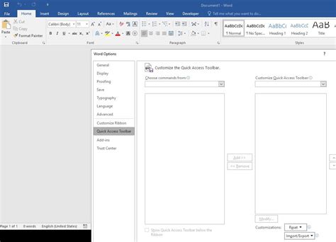 Disable Word Options Microsoft Qanda