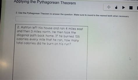 Solved Applying The Pythagorean Theorem Use The Pythagorean Theorem To Answer The Question