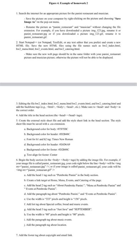 Solved Using Notepad And Html Create A Website Following The