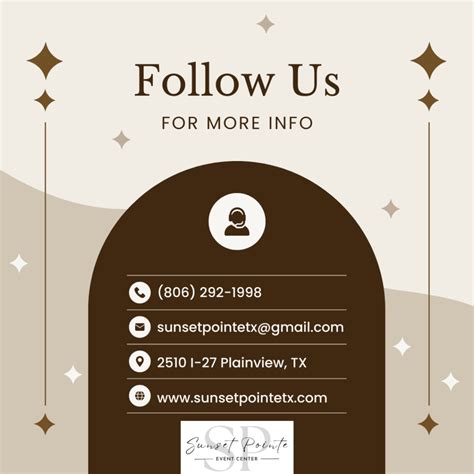 Contact Sunset Pointe Event Center
