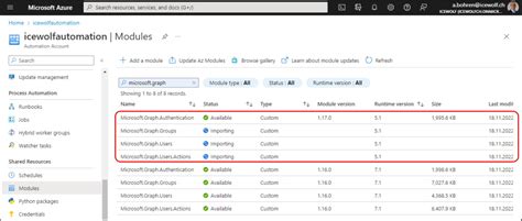 How To Manage PowerShell 5 And 7 Modules On Azure Automation Icewolf Blog