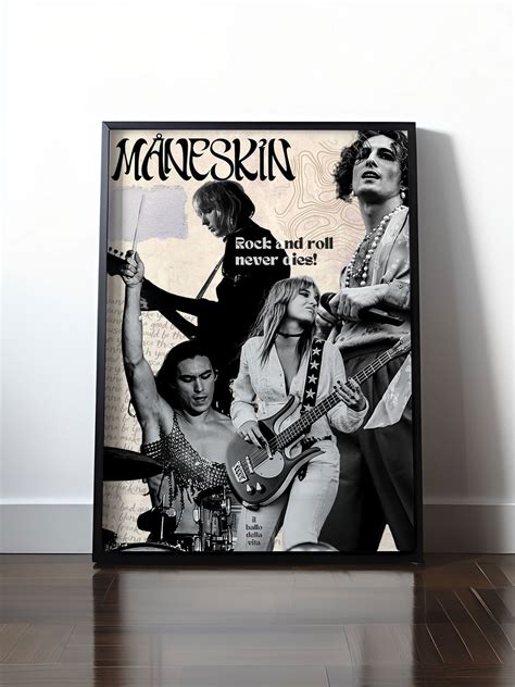 Måneskin Poster Måneskin Wall Decoration Måneskin Fan Art Music