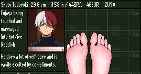 Pixel Barefoot My Hero Academia Mha Feet Chart Shoto Todoroki Pixiv