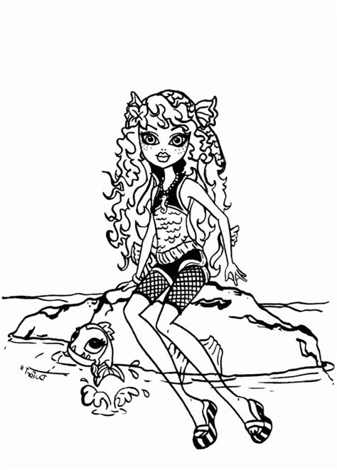 Monster High Lagoona Body Base Sketch Coloring Page
