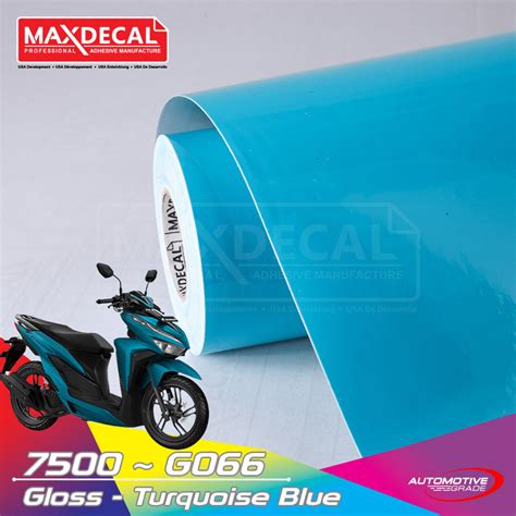 Jual Sticker Stiker Skotlet Wrapping Vinyl Maxdecal Max Decal G Gloss Turquoise Blue