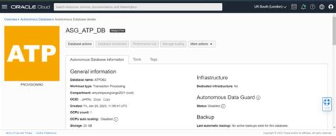 Creating An Atp Database In Oracle Cloud Amy Simpson Grange Blog