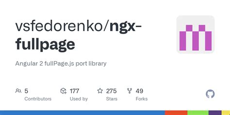 GitHub Vsfedorenko Ngx Fullpage Angular FullPage Js Port Library