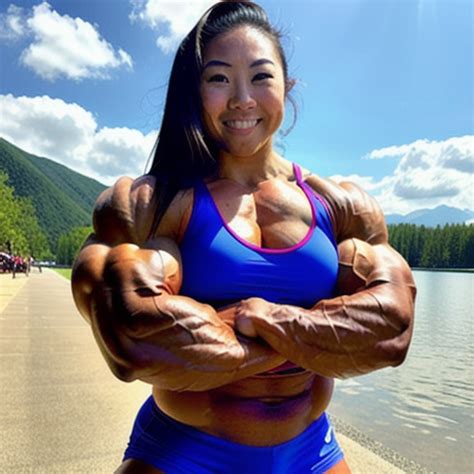 Beefy Asian Muscle Girl By Xcta6000 On Deviantart
