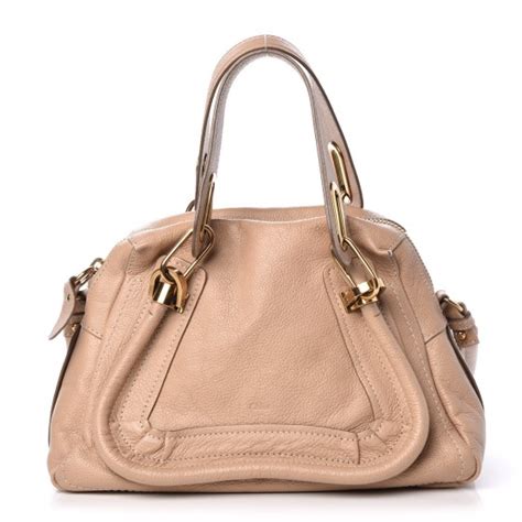 Chloe Calfskin Small Paraty Blush Biscotti Beige 316481 Fashionphile