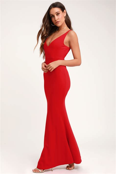 Sexy Red Maxi Dress Sleeveless Maxi Dress Mermaid Maxi Lulus