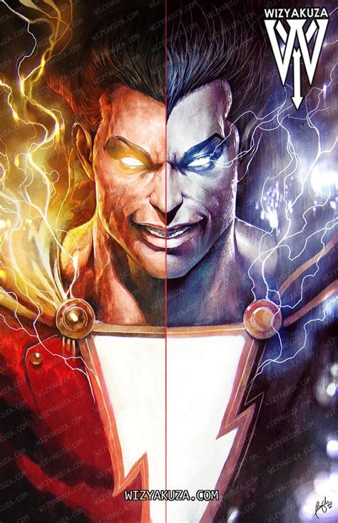 Powerful Magic Split Shazam Dc Comics Captain Marvel Shazam Dc