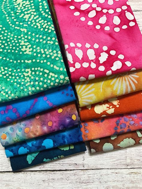 Boho Cloth Napkins Colorful Batik Print Set Of 6 Double Sided Napkins 100 Cotton Cocktail