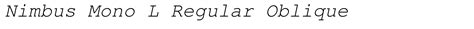Nimbus Mono L Font Webfont And Desktop Myfonts