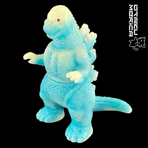 Marusan Margacha Godzilla Biogoji Blue Marble GLOW Kaiju Sofubi Figure Otakumerica