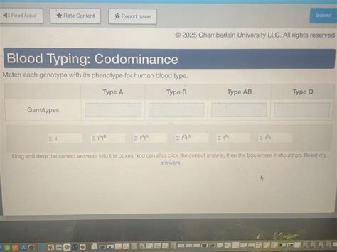 Blood Typing Codominance Match Each Studyx