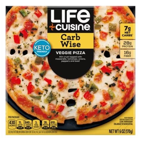 Life Cuisine® Veggie Personal Frozen Pizza Frozen Meal 6 Oz Fred Meyer
