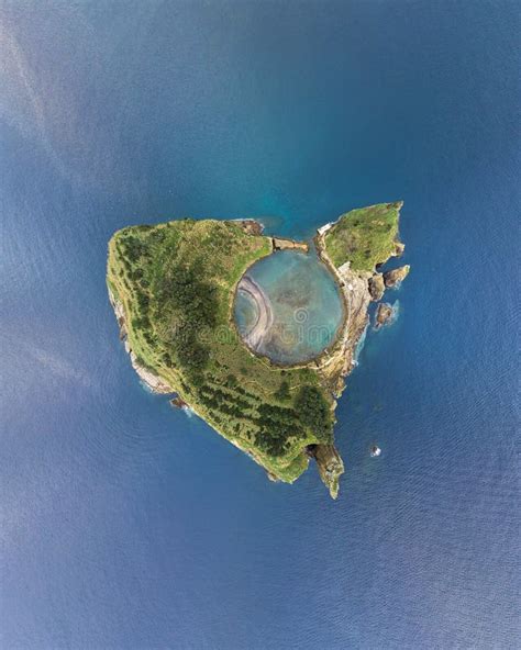Lake Inside An Island In Atlantic Ocean Stock Image Image Of