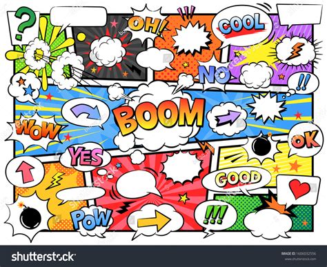 Comic Book Speech Bubbles Design Elements Stock Vector Royalty Free 1606032556 Shutterstock