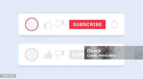 소셜 미디어 구독 패널은 엄지 손가락 위 또는 아래로 벨 버튼 채널 등을 구독하세요 벡터 일러스트 레이 션 Brand Name Online Messaging Platform