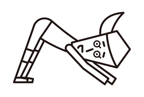 요가에서 하향 개를 포즈를 취하는 여성의 그림 무료 일러스트 소재집 Kukukeke