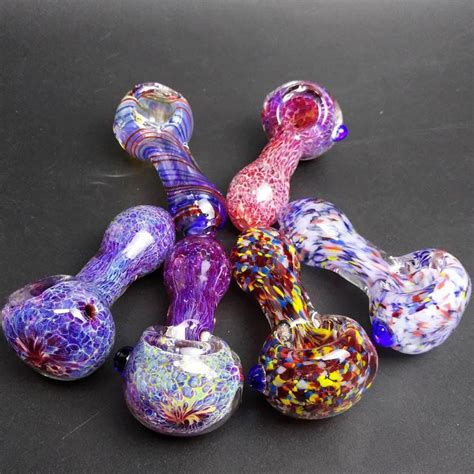 2019 Smoking Blown Glass Hand Pipes Cheap Pyrex Glass Tobacco Spoon