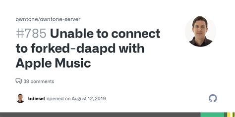 Unable To Connect To Forked Daapd With Apple Music · Issue 785
