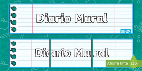 Cartel Diario Mural Versión Stationary teacher made