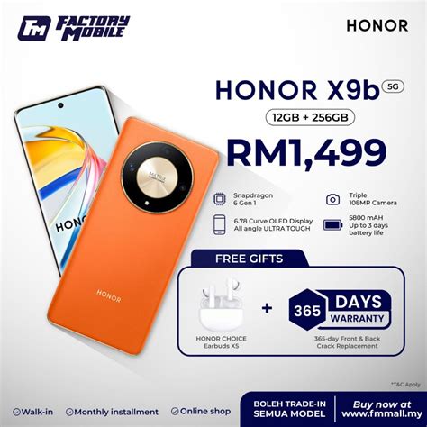 HONOR X B G GB RAM GB ROM Original Set Year Warranty By HONOR Malaysia Shopee Malaysia