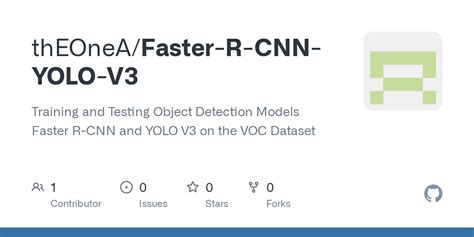 GitHub ThEOneA Faster R CNN YOLO V3 Training And Testing Object