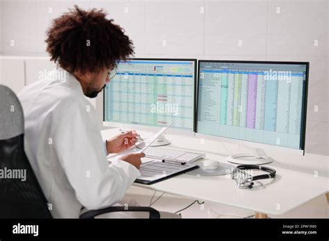 Medical Coding Bill And Billing Codes Spreadsheets Stock Photo Alamy