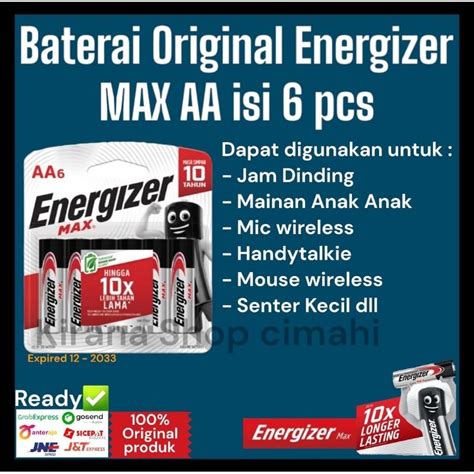 Jual Energizer Aa A2 Max Original Isi 6 Pcs Shopee Indonesia