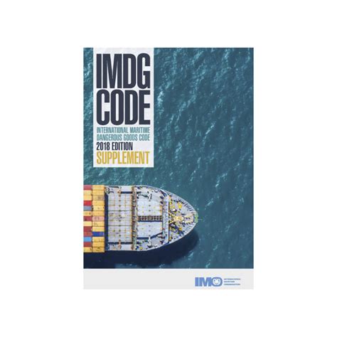 Omi Imo210e Imdg Code Supplement 2020 Maritime Bookshop Nautic Way